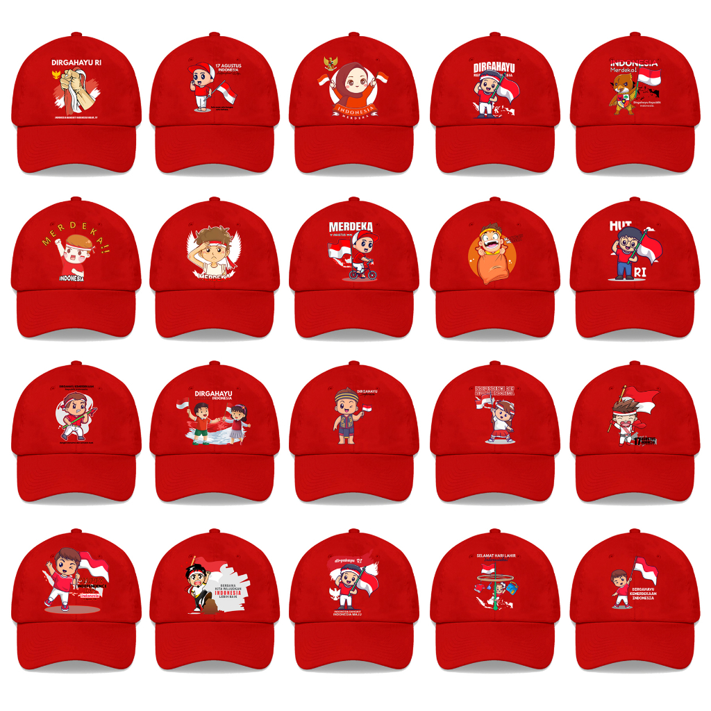MERAH PUTIH Children's Baseball Cap/Children's Hat Independence Day RI ...