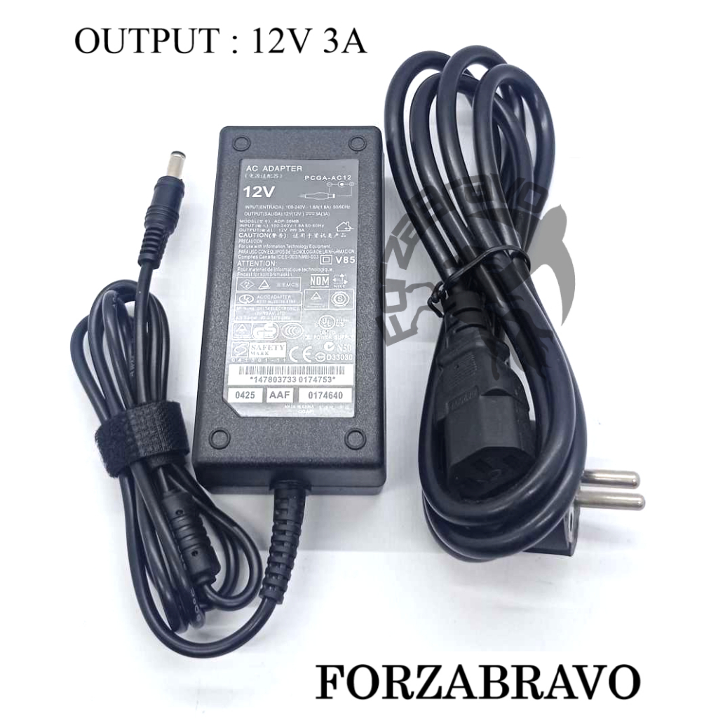 Yamaha PSR E353M Keyboard Charger Adapter, PSR E463 12v 3A (5.5*2.5mm ...