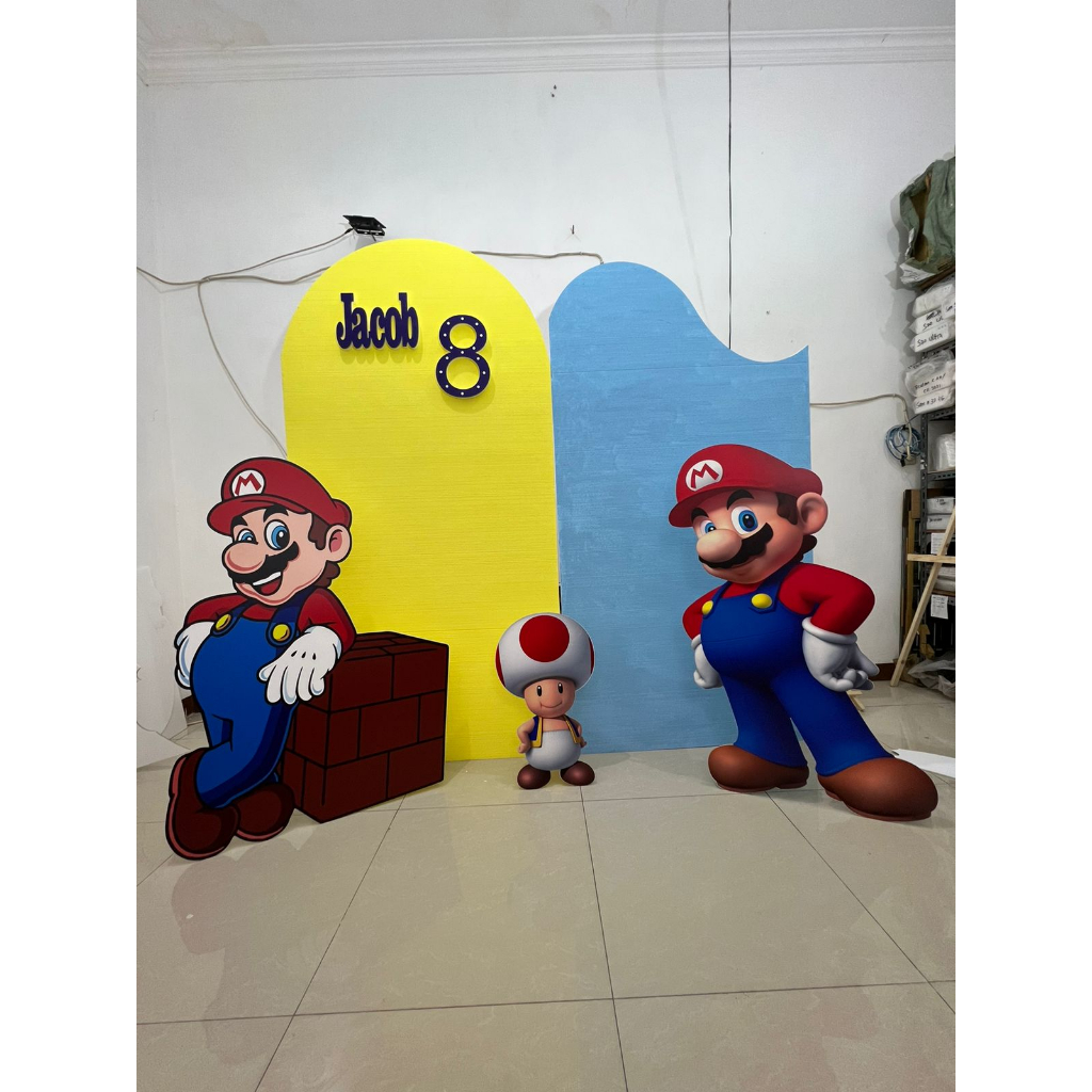 Custom birthday styrofoam backdrop package 1 x 2 m - character stand ...