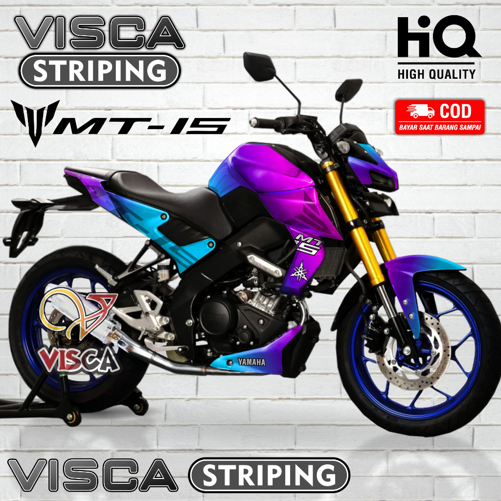 Decal Yamaha MT 15 - MT 15 Motorcycle Sticker - Dekal MT15 - Striping ...