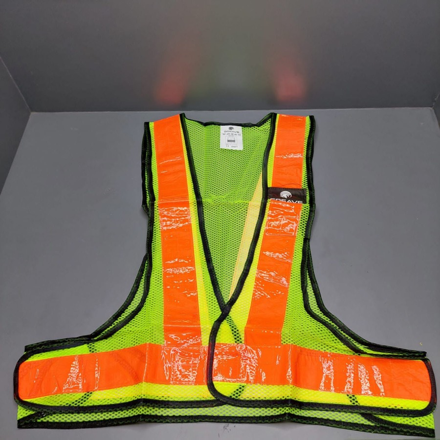 HIJAU Mesh Vest Model V Safety Vest Orange Green Color | Shopee Malaysia