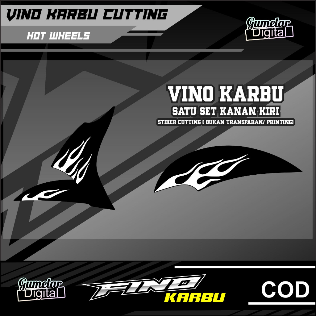 Cutting Sticker STRIPING FINO DESIGN Fire HOT WHEELS | Shopee Malaysia
