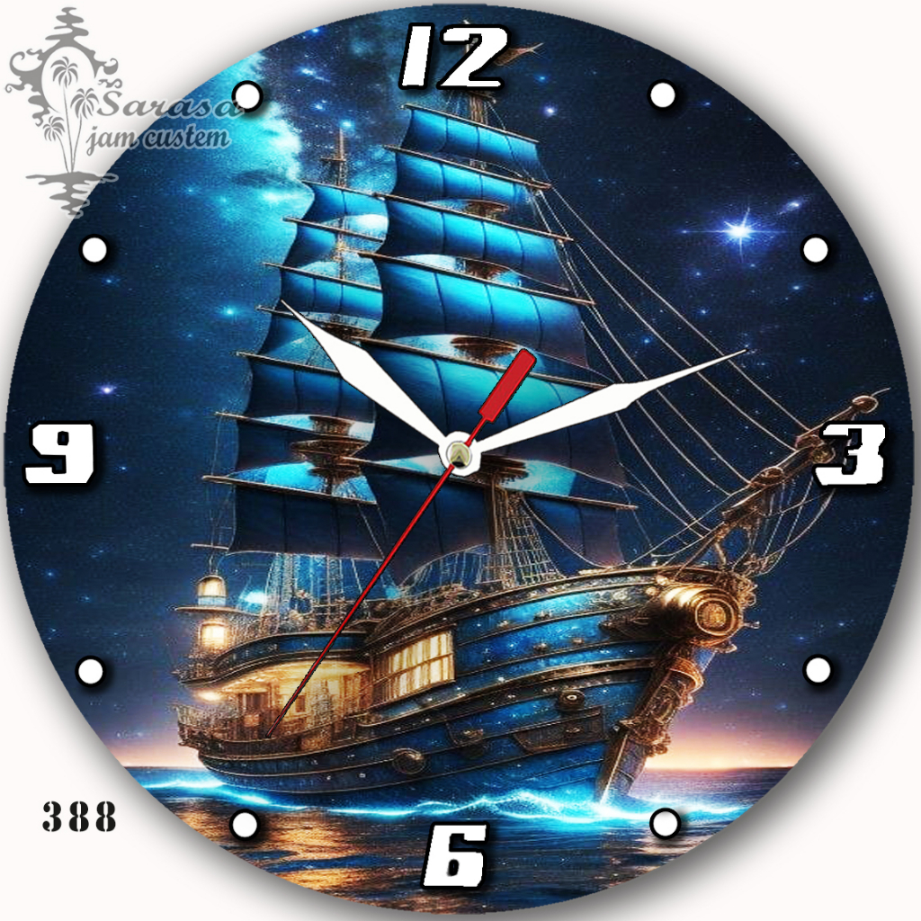CUSTOM WALL CLOCK 388 PIRATE SHIP | Shopee Malaysia