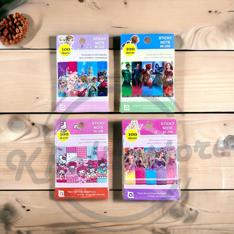 Character Stick Notes / Fancy Sticky Notes contains 100 pcs | Shopee ...