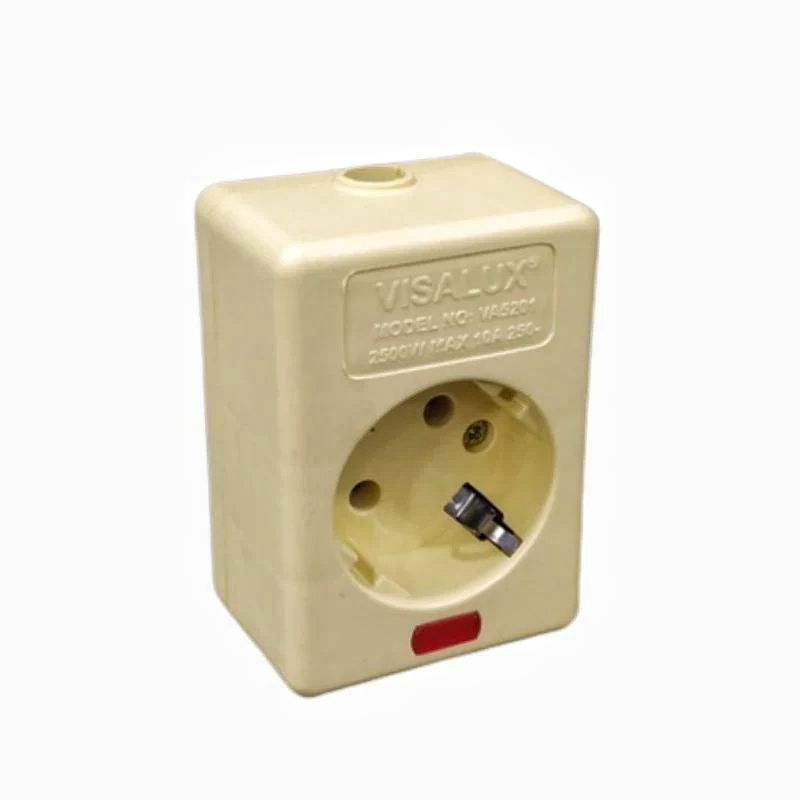 Visalux VA-5201 1 Hole Connecting Plug Terminal Socket + Brass Terminal ...