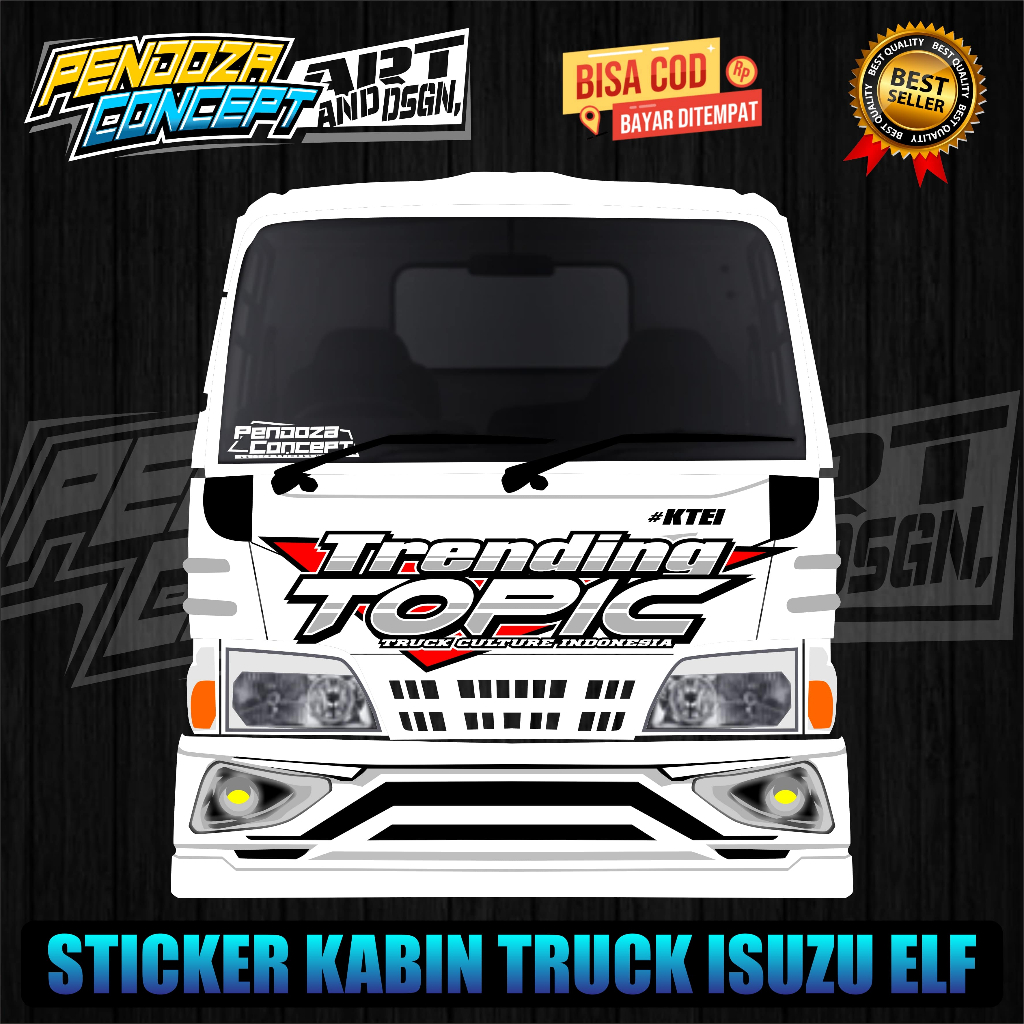 Isuzu ELF Truck Front Cabin Sticker TRENDING TOPIC ISUZU Truck Sticker ...