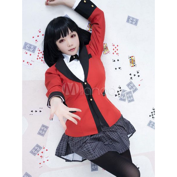 5.5 Japanese Anime Wibu Cosplay Kakegurui Costumes Jabami Yumeko and ...