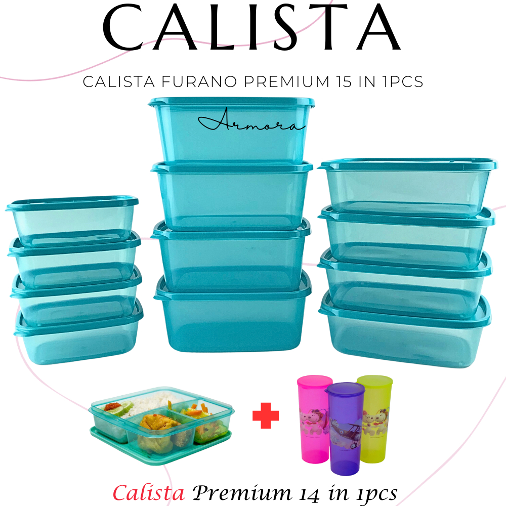 Calista] CALISTA FURANO PREMIUM Plastic Jar 14 IN 1pcs FOOD CONTAINER ...