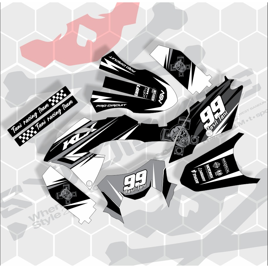 Decal/sticker KLX BF/CRF 150L/D'tracker/WR155/Gordon full body Etc ...