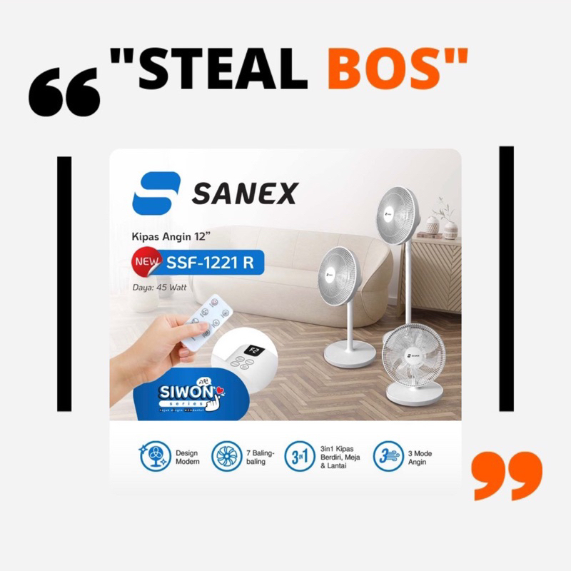 Sanex remote fan sanex Stand fan 12 inch & Desk fan sanex 12 inch SSF ...