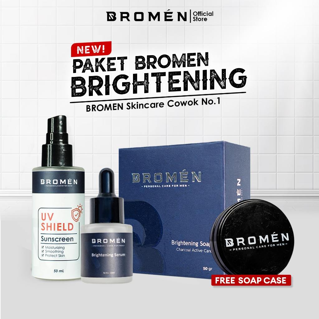 Bromen Package Brightening PLUS (Brightening Soap+Brightening Serum+UV ...