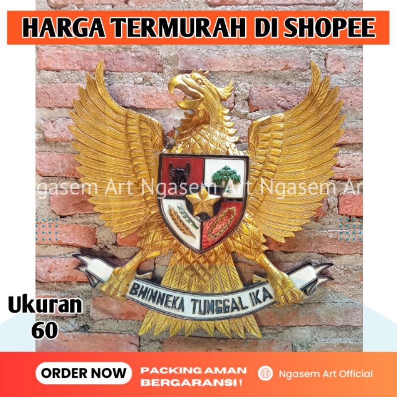 KAYU Pancasila GARUDA SYMBOL 60 GOLDEN TEAK WOOD STATUE | Shopee Malaysia