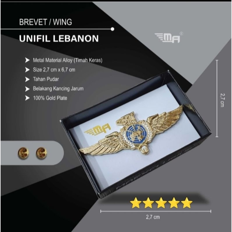 Lebanese Unifil Brivet wing|Unique wing Brivet | Shopee Malaysia