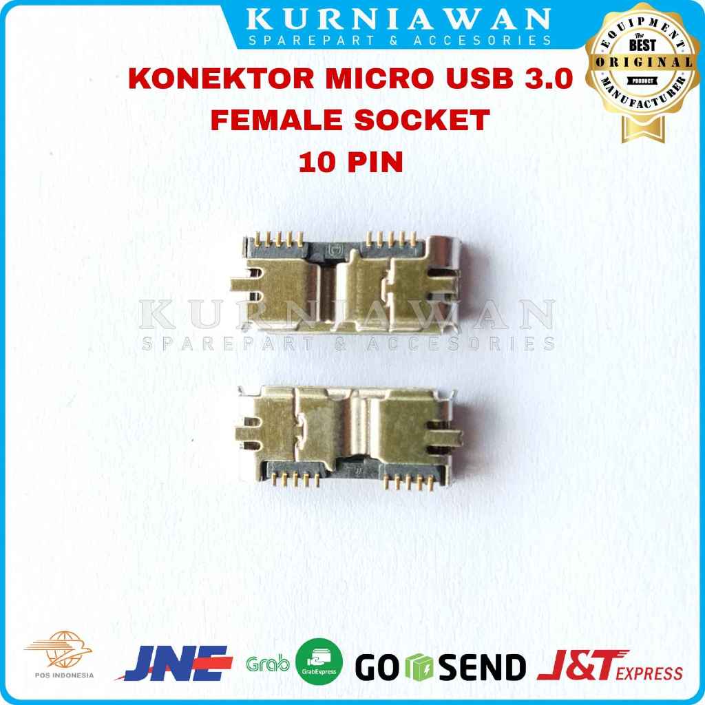 Micro Usb Charger Connector 3.0 Female Socket 10 Pin Usb Plug In Casan ...