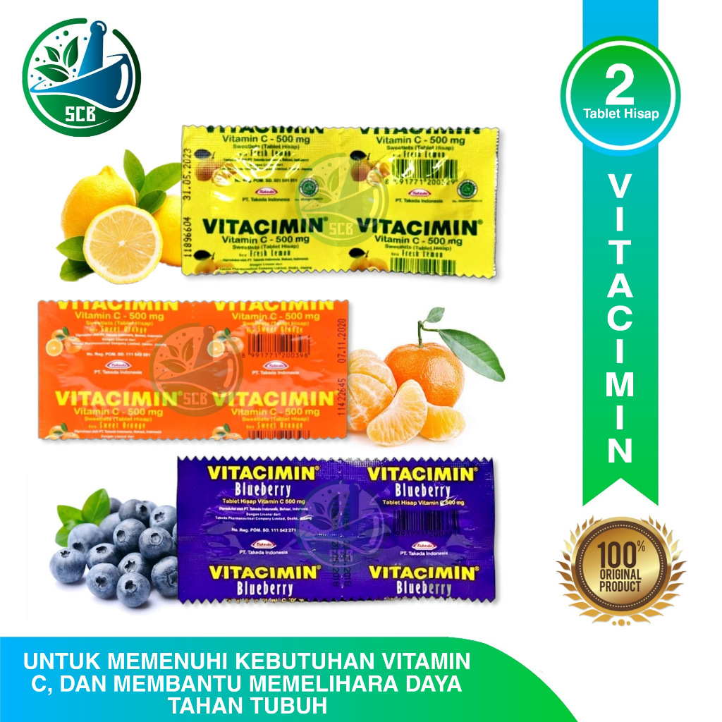 Vitacimin Vitamin C 500 mg - Suction Tablets (Price per strip Contains ...