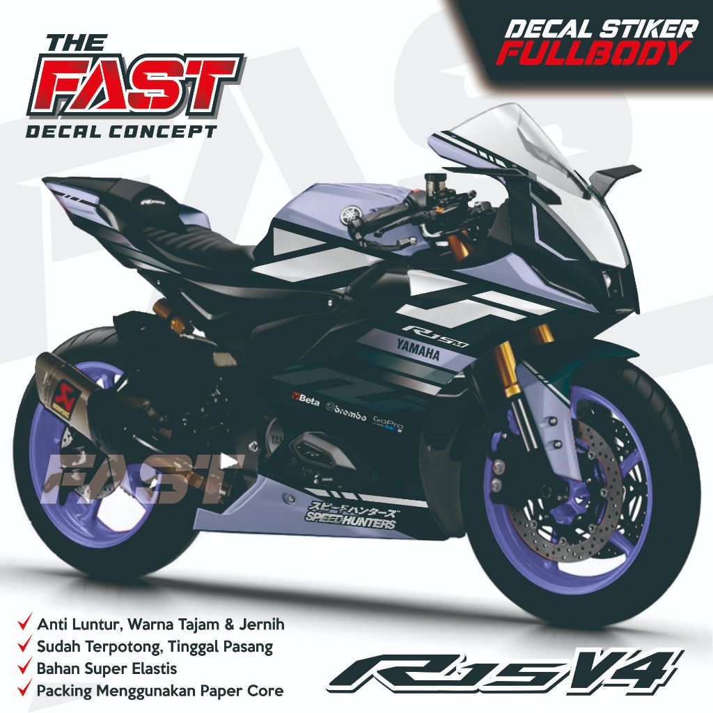 Decal R15 V4 Sticker striping Fullbody Decal Yamaha R15 V4, Sticker ...