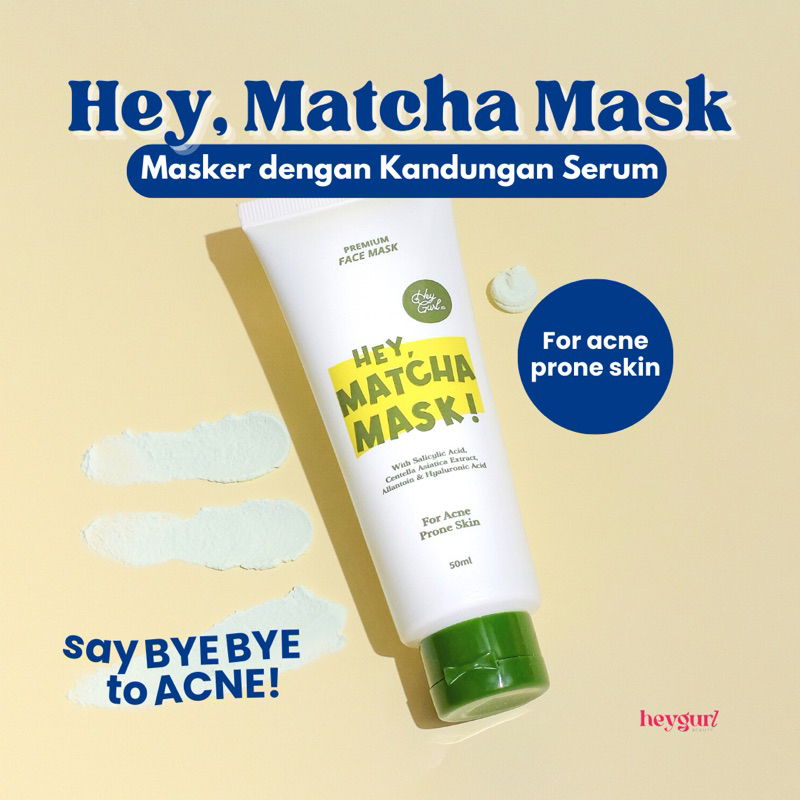 Hey Matcha Mask | Clay Mask by HeyGurl for Acne Prone Skin | Shopee ...