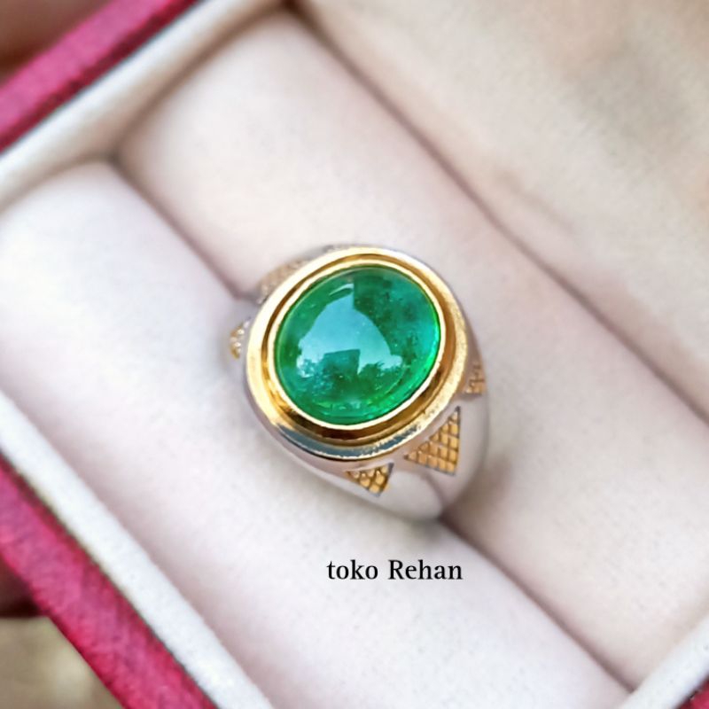 Minimalist RUSSIA ZAMRUD STONE RING | Shopee Malaysia