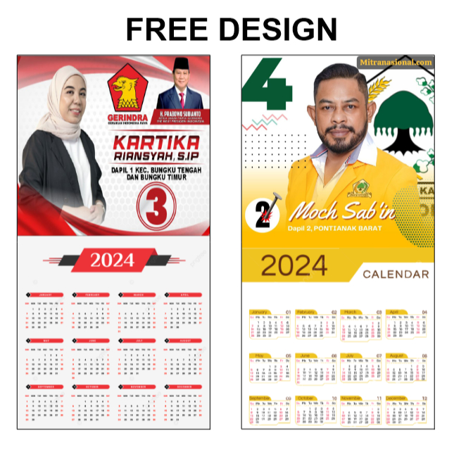 Calendar Custom Caleg/Election Full Color 250gr ND57581 | Shopee Malaysia