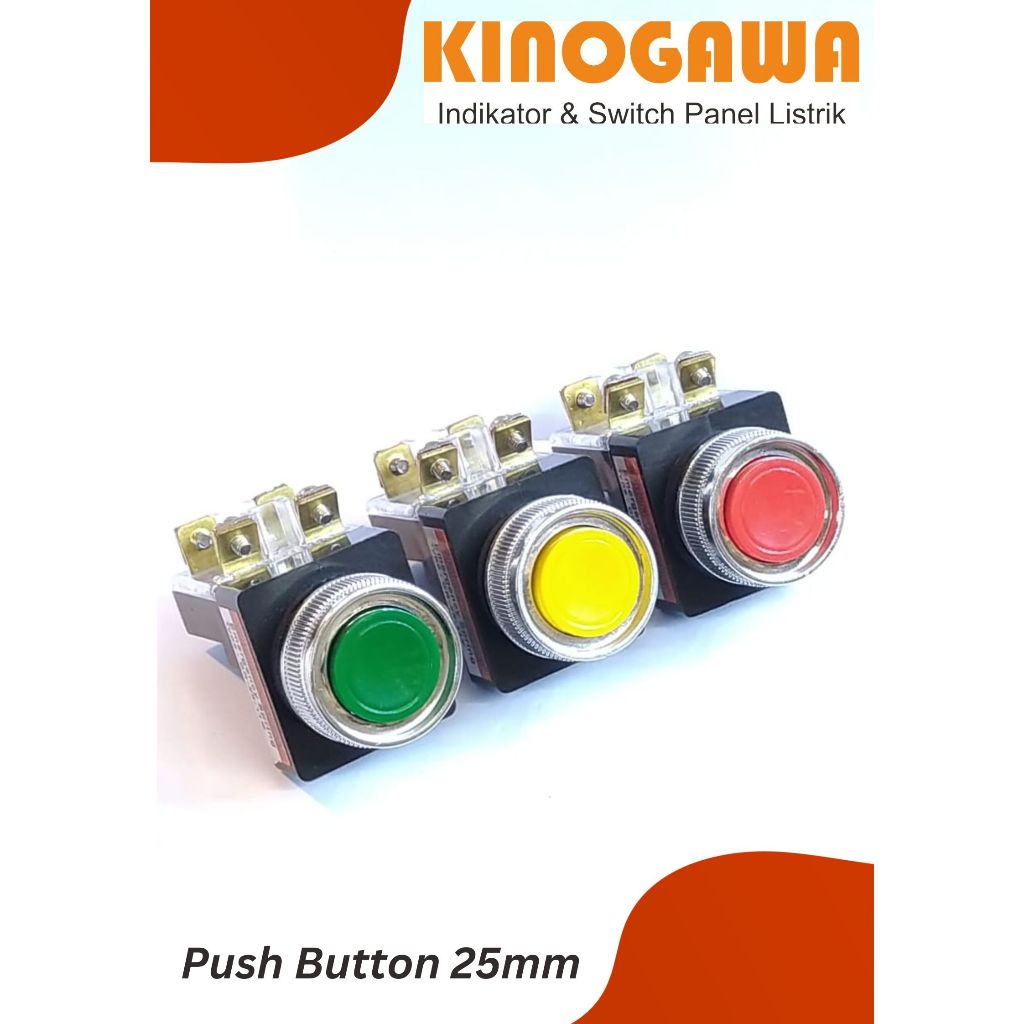 TOMBOL Push Button 25mm Spring - On Off Button 25mm - Tombil Push ...