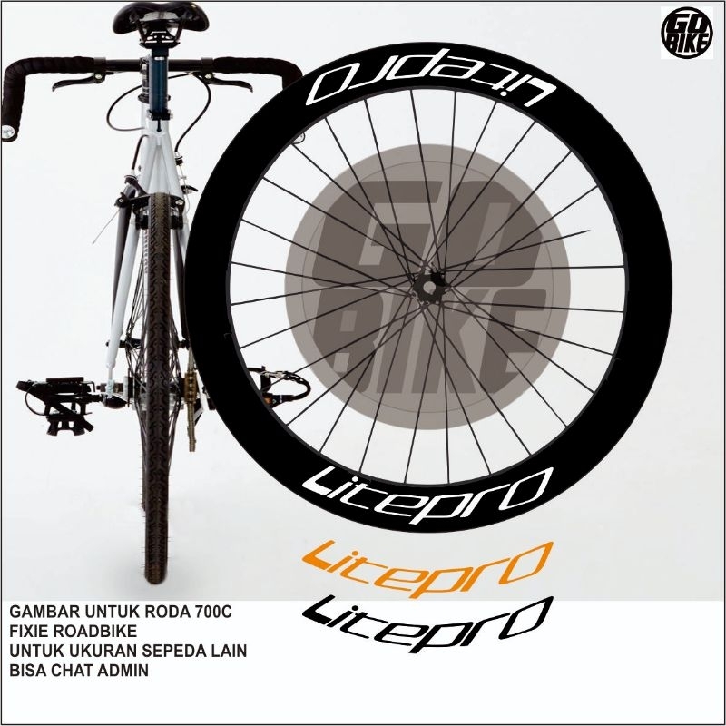 700c bicycle rim stickers LITEPRO fixie road bike rim stickers | Shopee ...