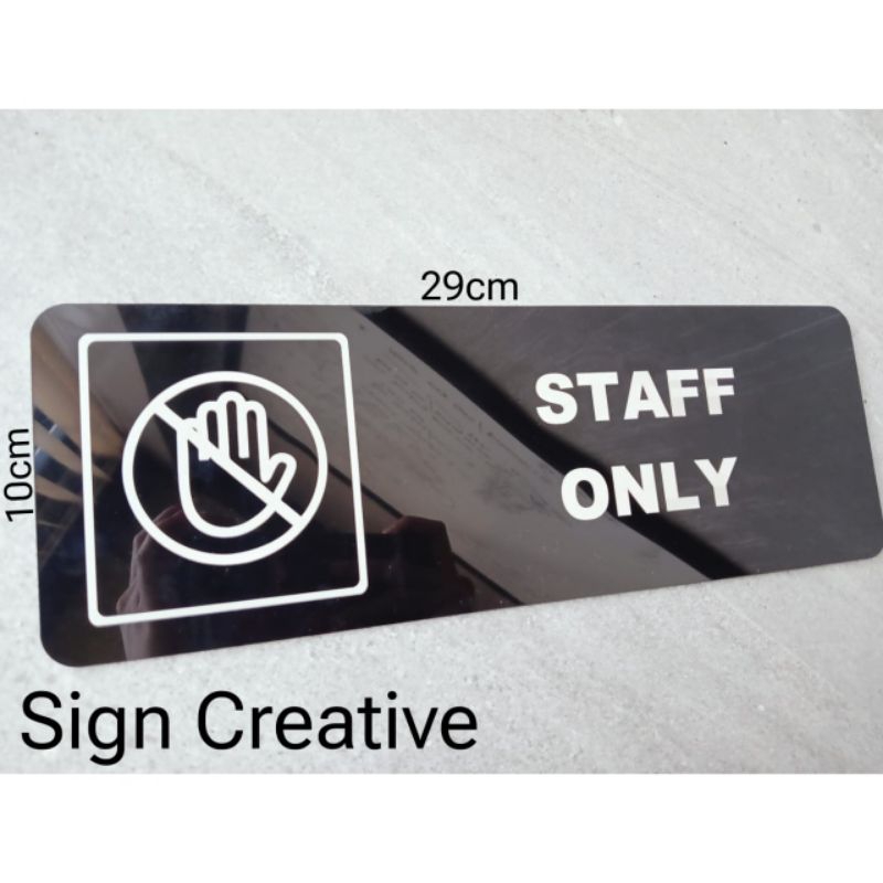 Staff logo Board only | Sign Board Staff Only | Shopee Malaysia