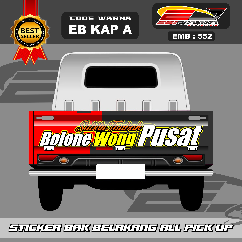 Pick UP REAR HOOD DECAL STICKER L300-STICKER CUSTOM-EMB552 L300 PICK UP ...