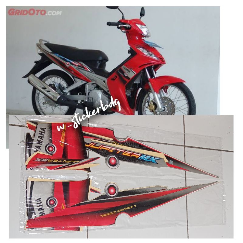 MERAH Yamaha Jupiter MX STD 2005 2006 Red Body Sticker Striping ...