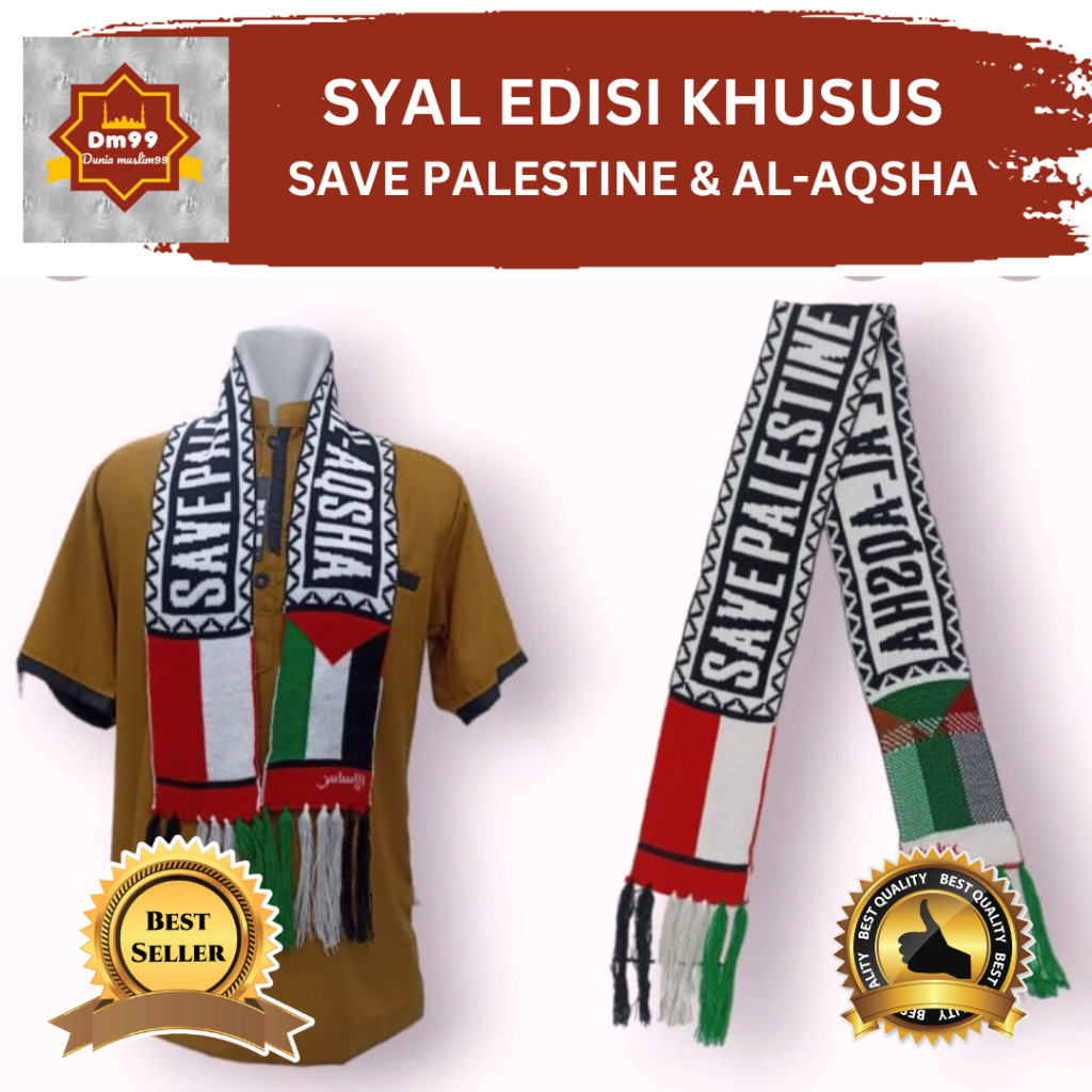 SAVE PALESTINE & AL-AQSHA SPECIAL EDITION SCARF | Shopee Malaysia