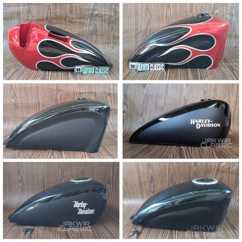Bobber tank, sporter bober choper harley custom japstyle tank | Shopee ...