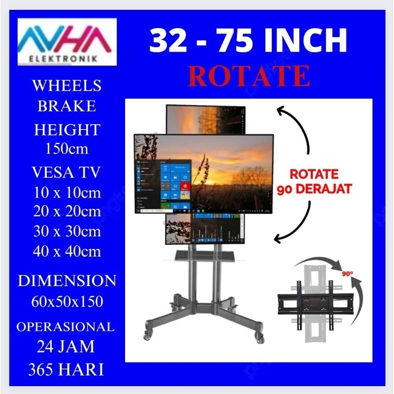 90 degree Rotate Tv Stand, Tv Rotate Standing Bracket, Tv Rotate Stand ...