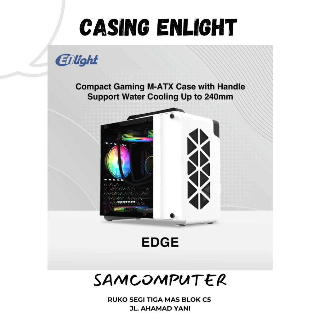 Casing Enlight Edge - micro ATX Case Enlight with Handle | Shopee Malaysia