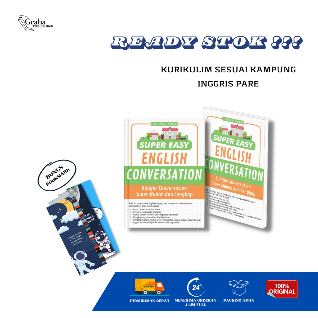 Conversation ENGLISH BOOK - SUPER EASY ENGLISH CONVERSATION | Shopee ...