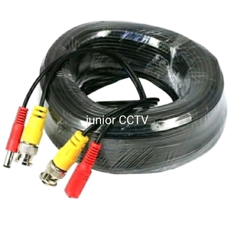 HITAM 20m Black CCTV CABLE CCTV CAMERA READY TO USE CABLE IN A CAMERA ...