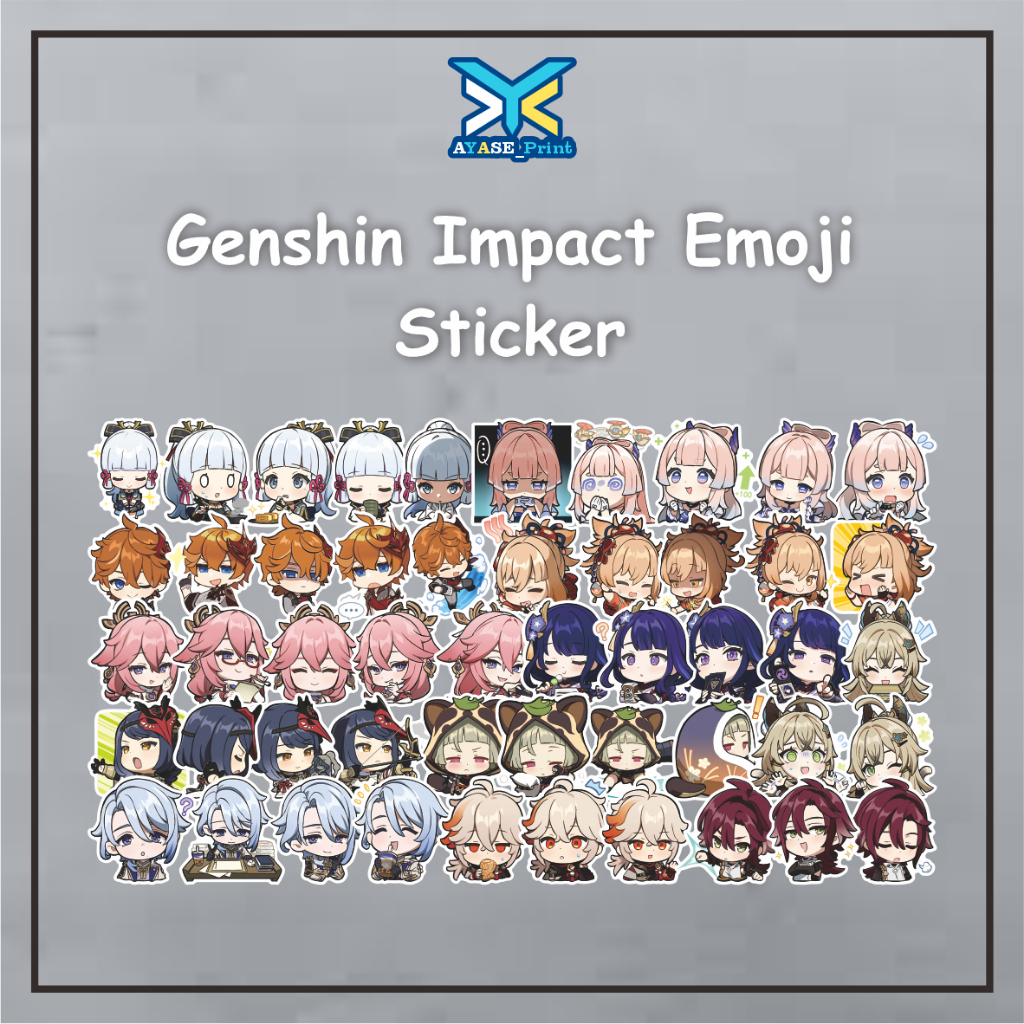 Genshin Impact Emoji Sticker Vinyl Sticker | Genshin Inazuma Character ...