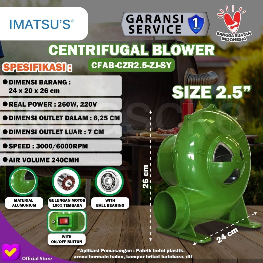 Centrifugal Fan Imatsu 2.5" CFAB-CZR2.5-ZJ-SY Blower Snail Exos Fan ...