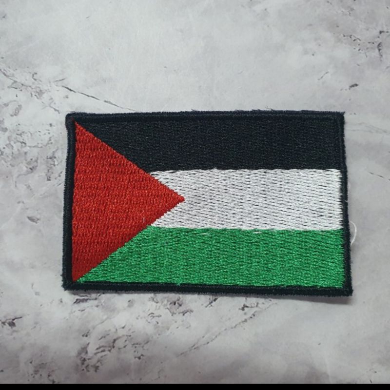Palestine Flag Embroidered Patch Logo Emblem 7cmx4.5cm | Shopee Malaysia