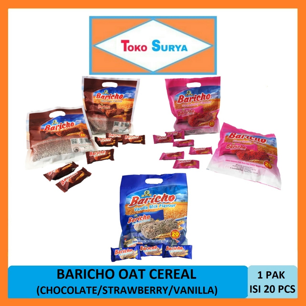 Pusan Baricho Oat Chocolate/Strawberry/Vanilla Flavor Wheat Cereal 20 x ...