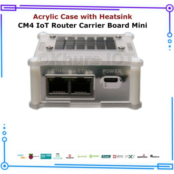Acrylic Case with Heatsink Raspberry Pi CM4 IoT Router Carrier Board ...