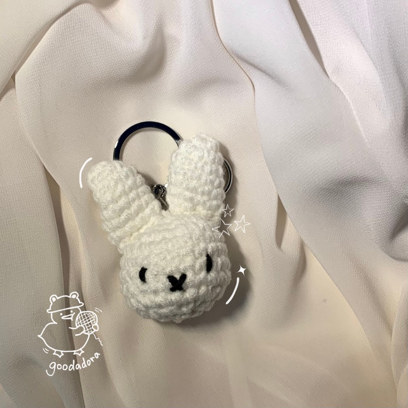 GANTUNGAN Miffy Keychain Crochet/Miffy Bunny Keychain Knitting Keychain ...