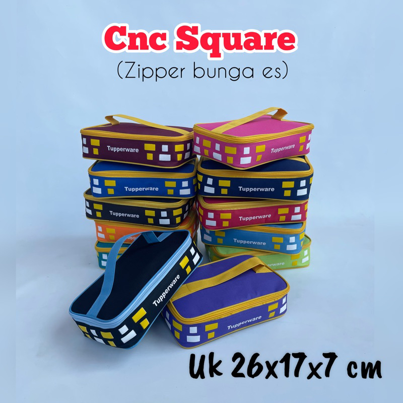 Cnc checkered pattern zipper ice flower (fits 1 liter lunch) | Shopee ...