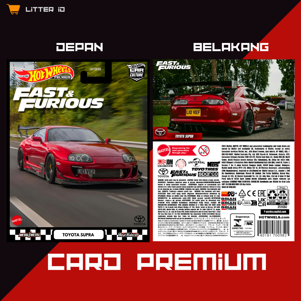 Custom Card Premium Toyota Supra MK 4 RED | Shopee Malaysia
