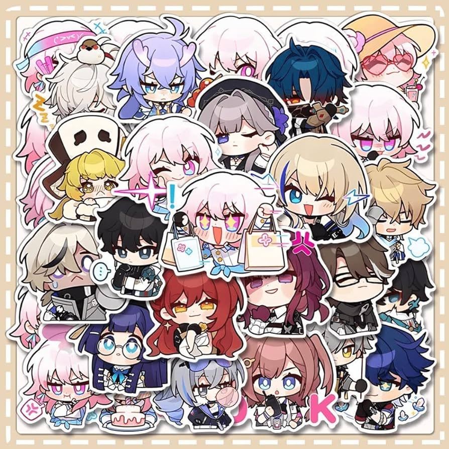 (40 Pcs) Anime Stickers/ Honkai Star Rail Glossy Stickers/ HSR Sticker ...