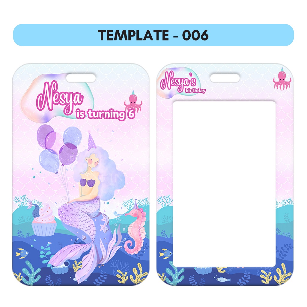 (N010) Custom ID CARD HBD MOTIF/Company/Print HAPPY BIRTHDAY ID CARD ...