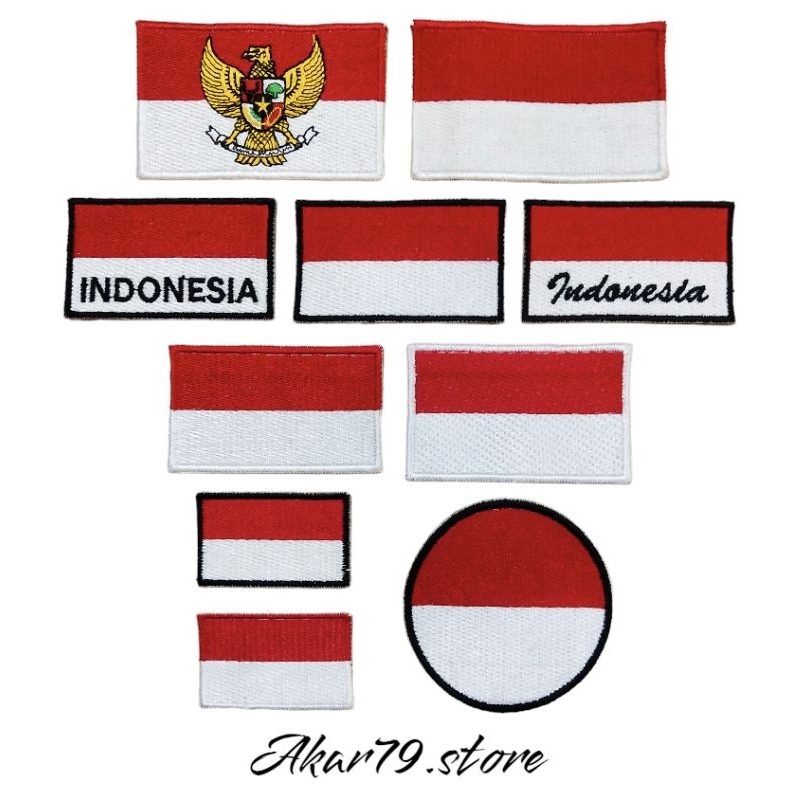 BADGE EMBROIDERED PATCH LOGO EMBLEM INDONESIAN FLAG | Shopee Malaysia