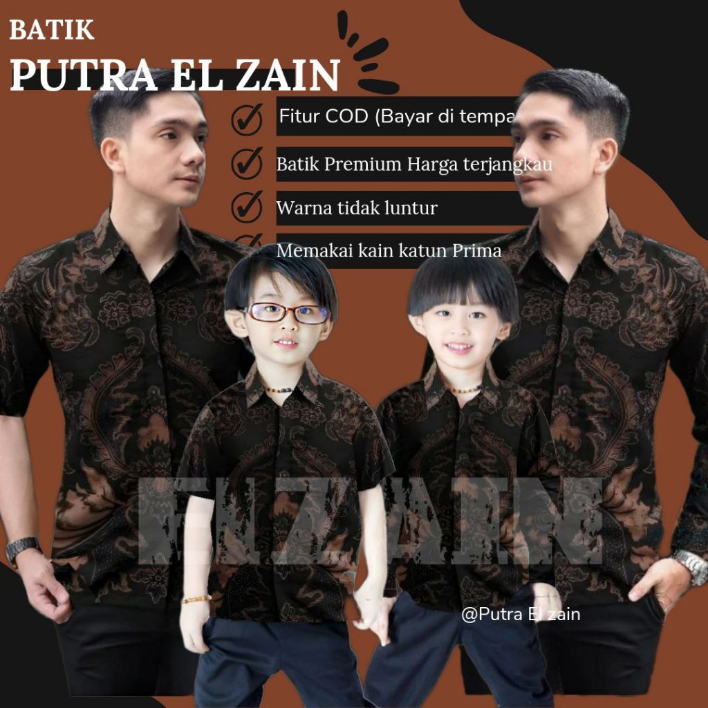 KEMEJA HITAM Latest sweet Couple | Batik PUTRA EL ZAIN | Couple Batik ...