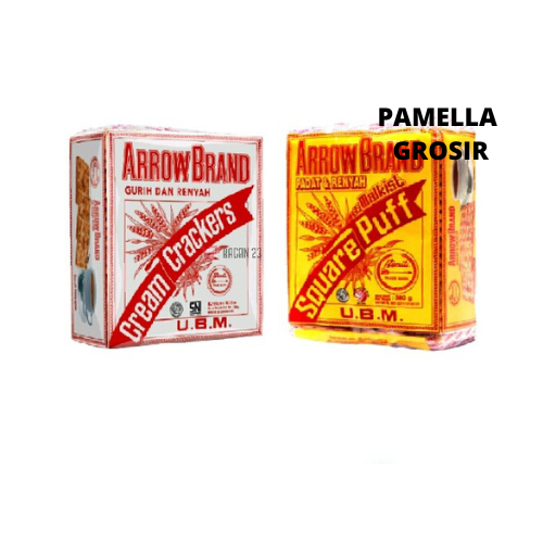 Gabin Arrow Brand Square Puff & Cream Crackers Malkist UBM Cabin ...