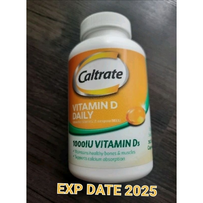 Caltrate Vitamin D Daily 1000IU Vitamin D3 300 Soft Capsules Vitamin ...