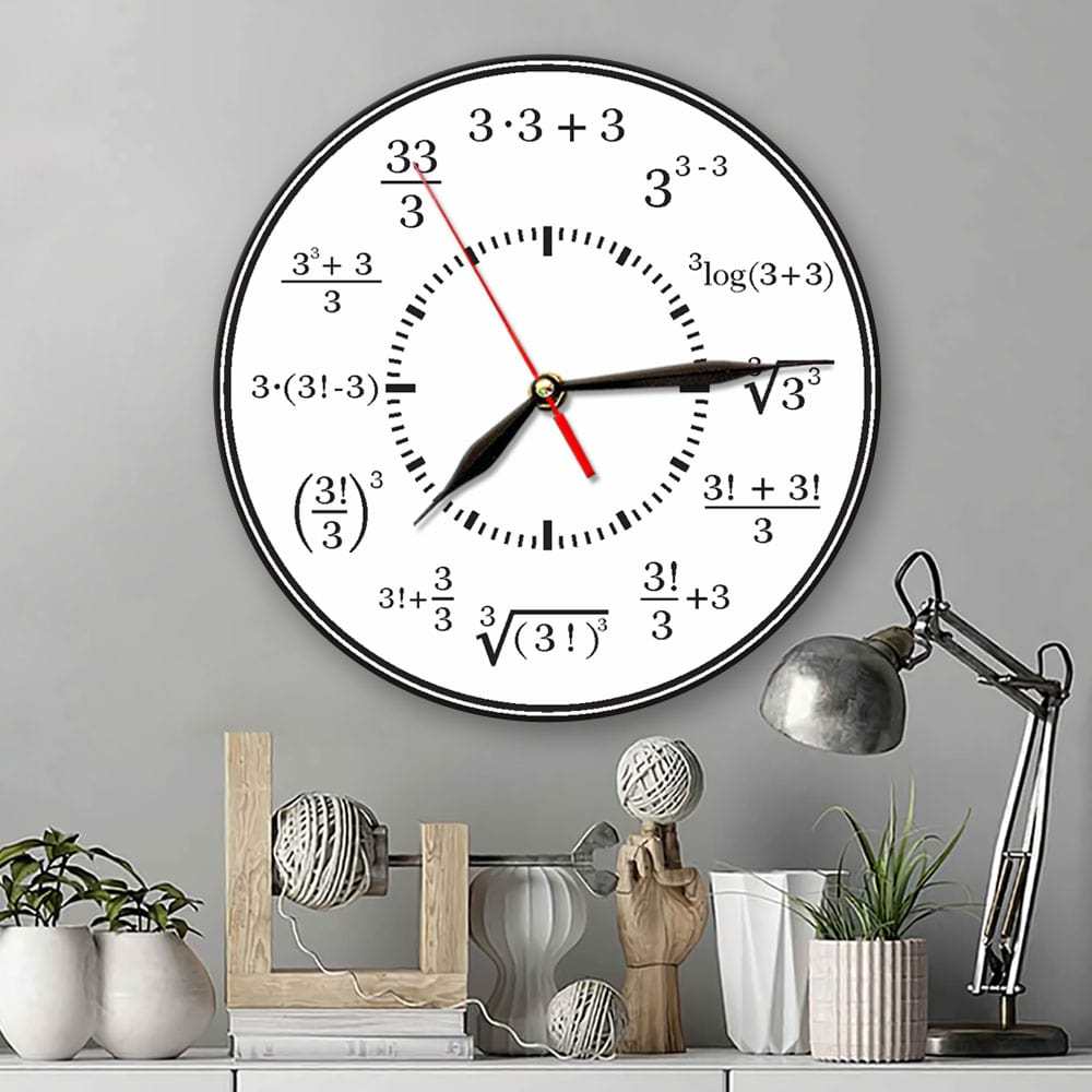 KAYU Mdf Wooden Wall Clock MATH FORMULA MATHEMATICS FORMULA - MATH ...
