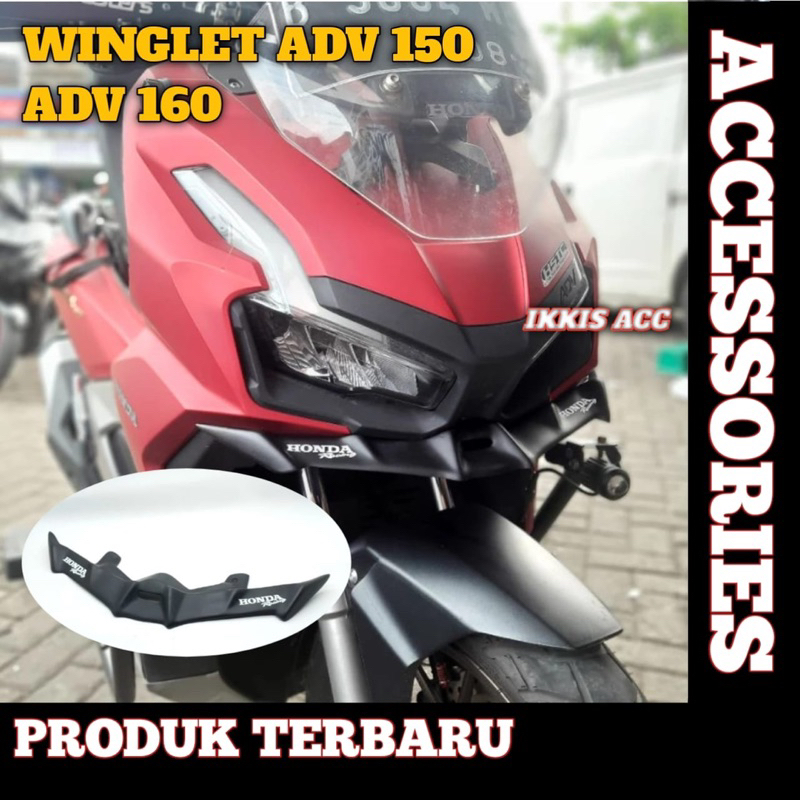 MERAH PUTIH HITAM Winglet ADV 150 ADV 160 RED FIBER MATERIAL DOFF RED ...